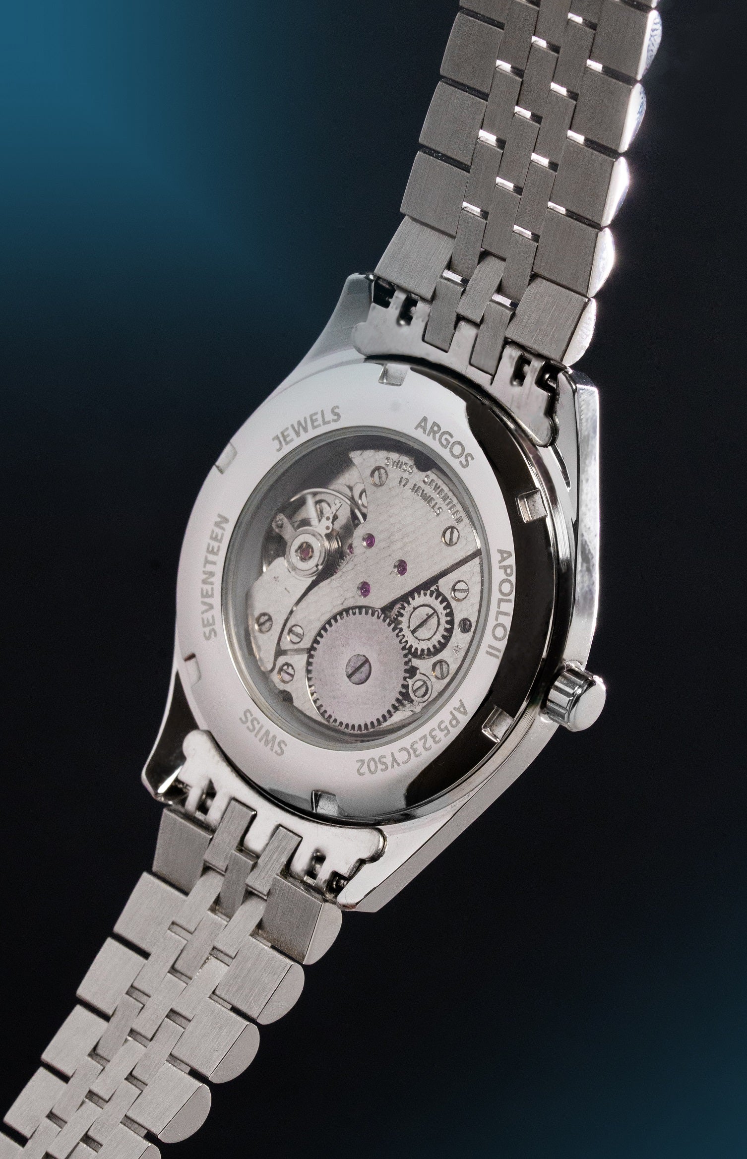 Argos Apollo II - Olive Green Silver Men's Mechanical watch