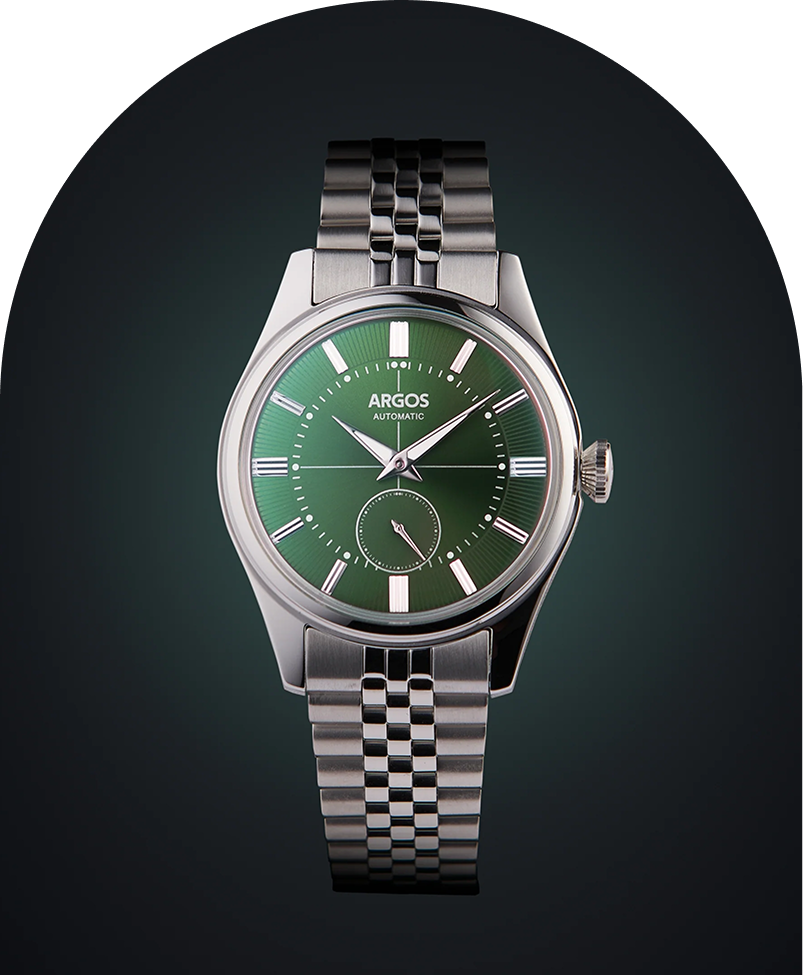 Argos Apollo III - Olive Green Silver with Jubilee Bracelet