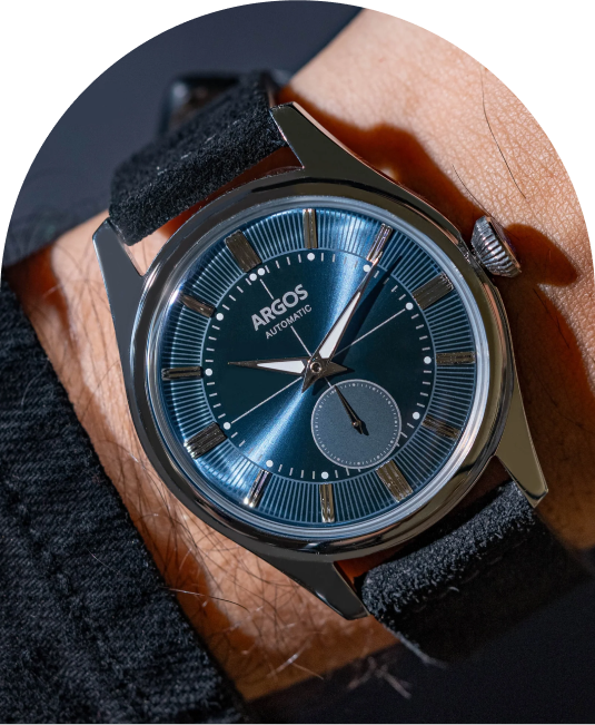 Argos Apollo III - Constellation Blue Silver with Italian Suede Leather ...