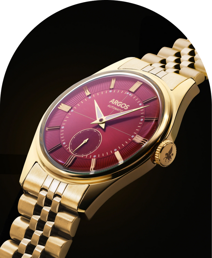 Argos Apollo III - Wine Red Gold with Golden Jubilee Bracelet