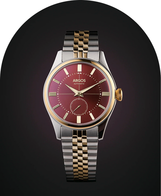 Argos Apollo III Wine Red Gold Two Tone with Golden Jubilee Bracelet