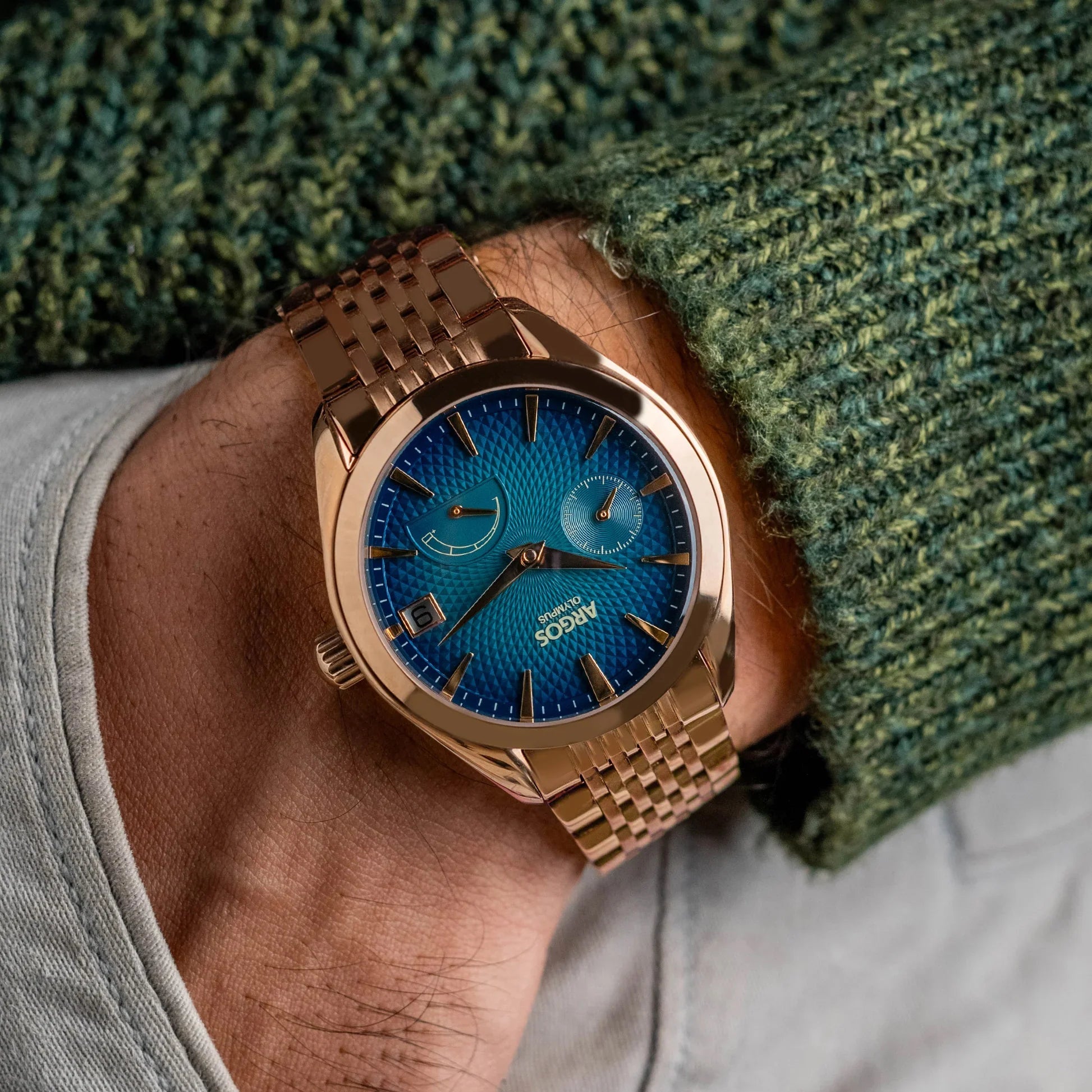 Argos Olympus - Azure Blue Rose Gold