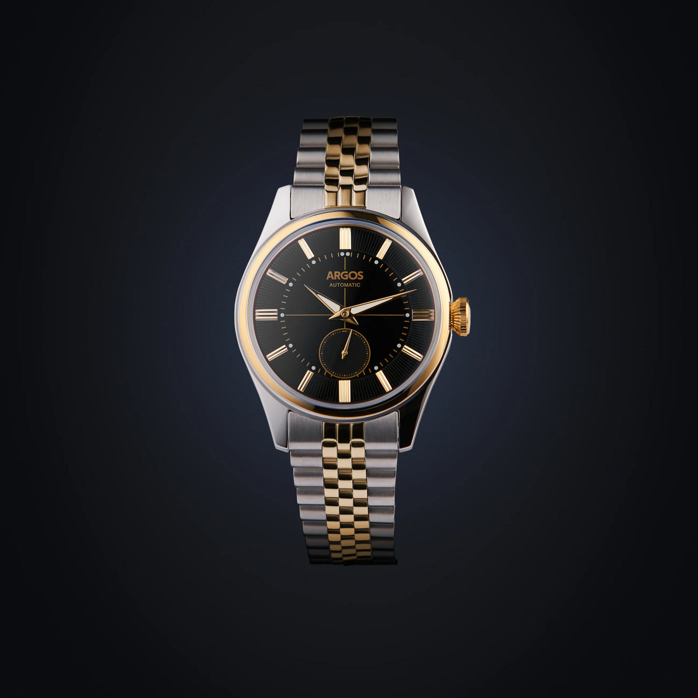 Argos Apollo III Onyx Black Gold Two Tone with Golden Jubilee Bracelet ...