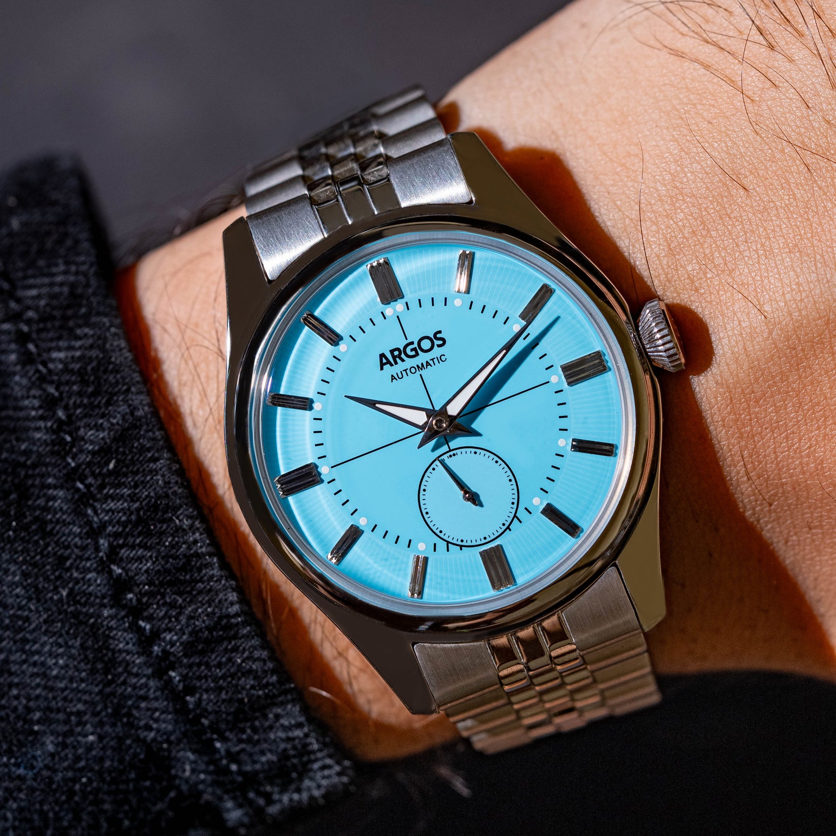Argos Apollo III - Ice Blue Silver with Jubilee Bracelet