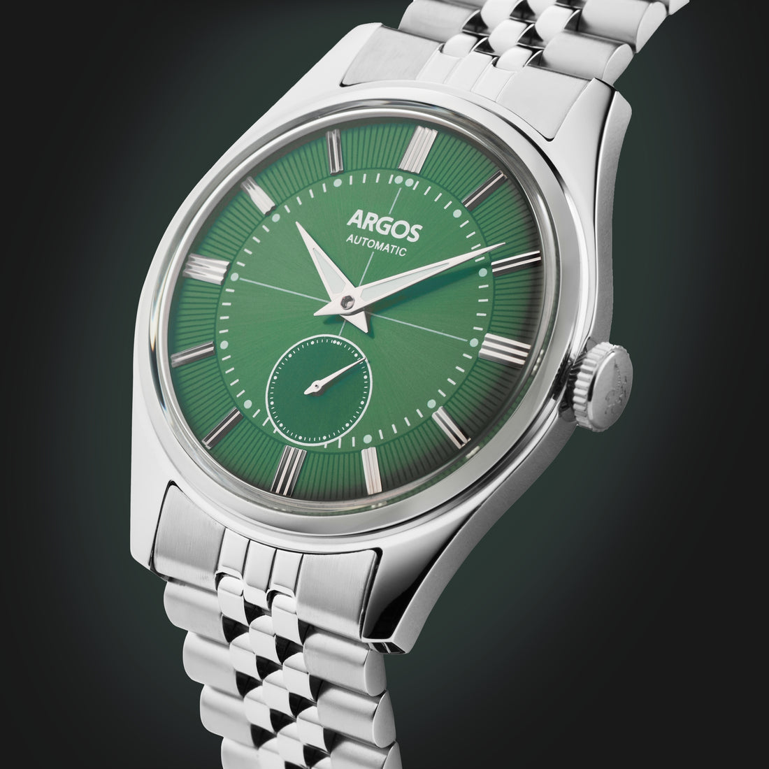 Argos Apollo III - Olive Green Silver with Jubilee Bracelet