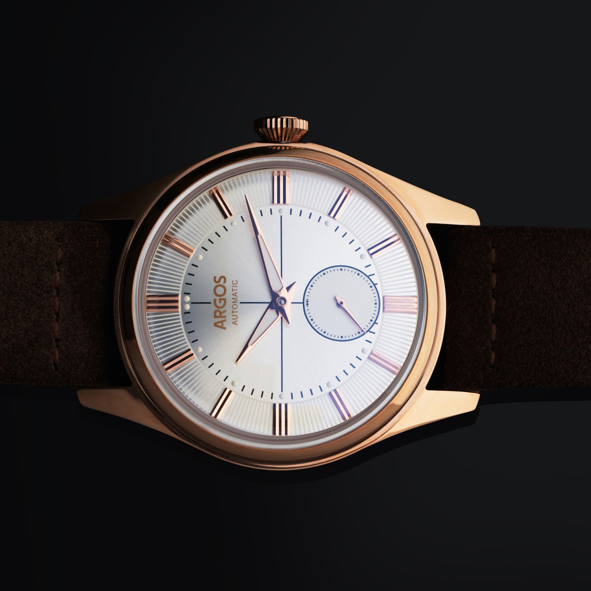 Argos Apollo III - Pearl White Rose Gold with Italian Suede Leather ...