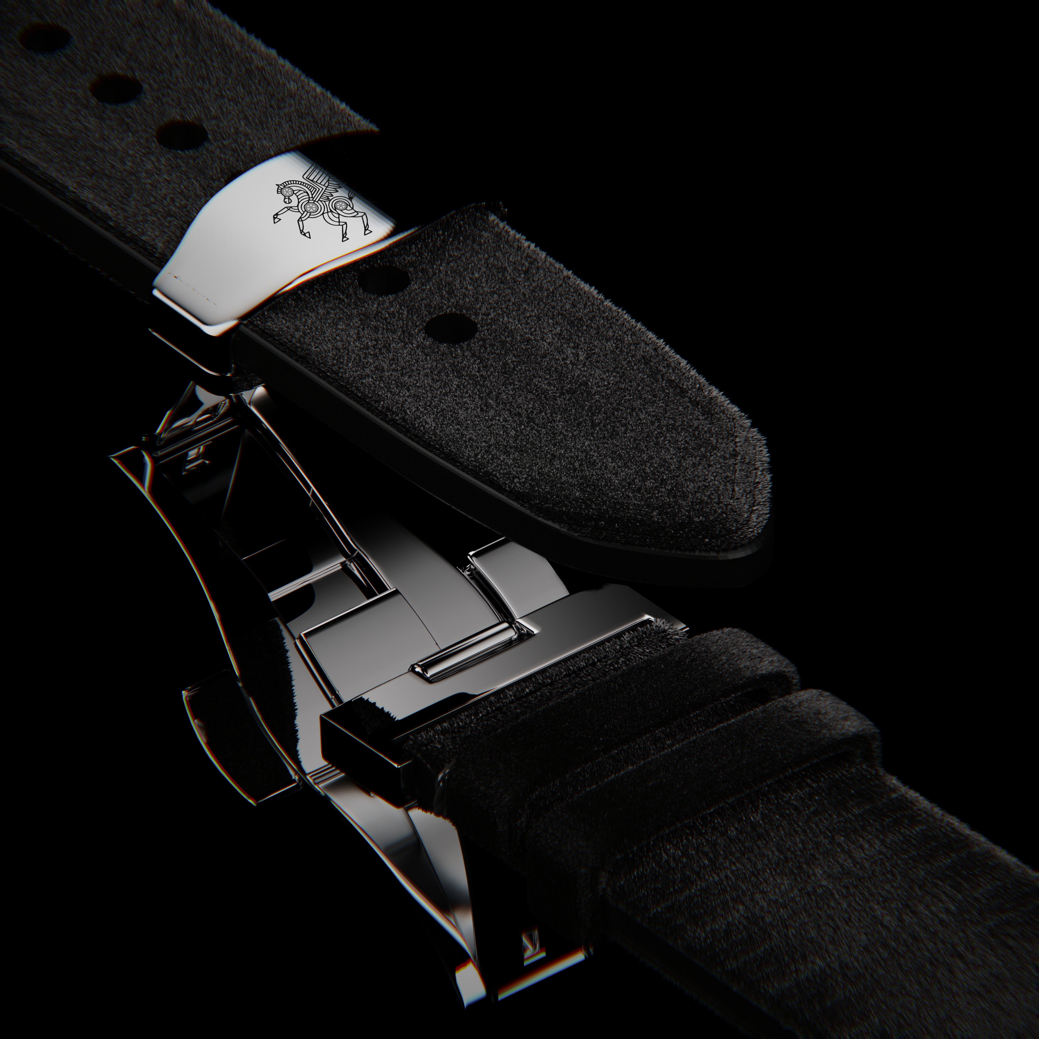 Argos Apollo III - Onyx Black Gold with Leather Strap – Argos Watches