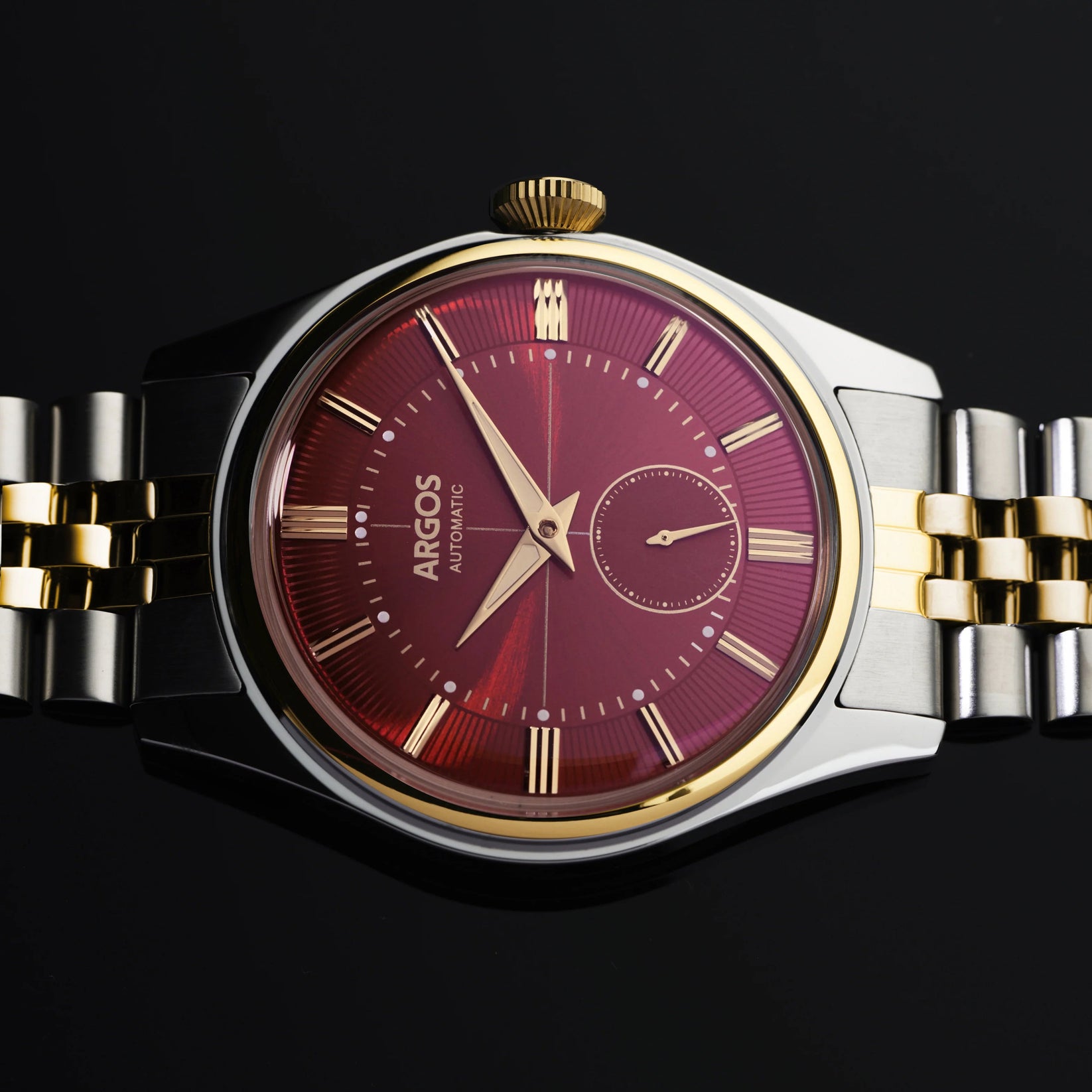 Argos Apollo III Wine Red Gold Two Tone with Golden Jubilee Bracelet