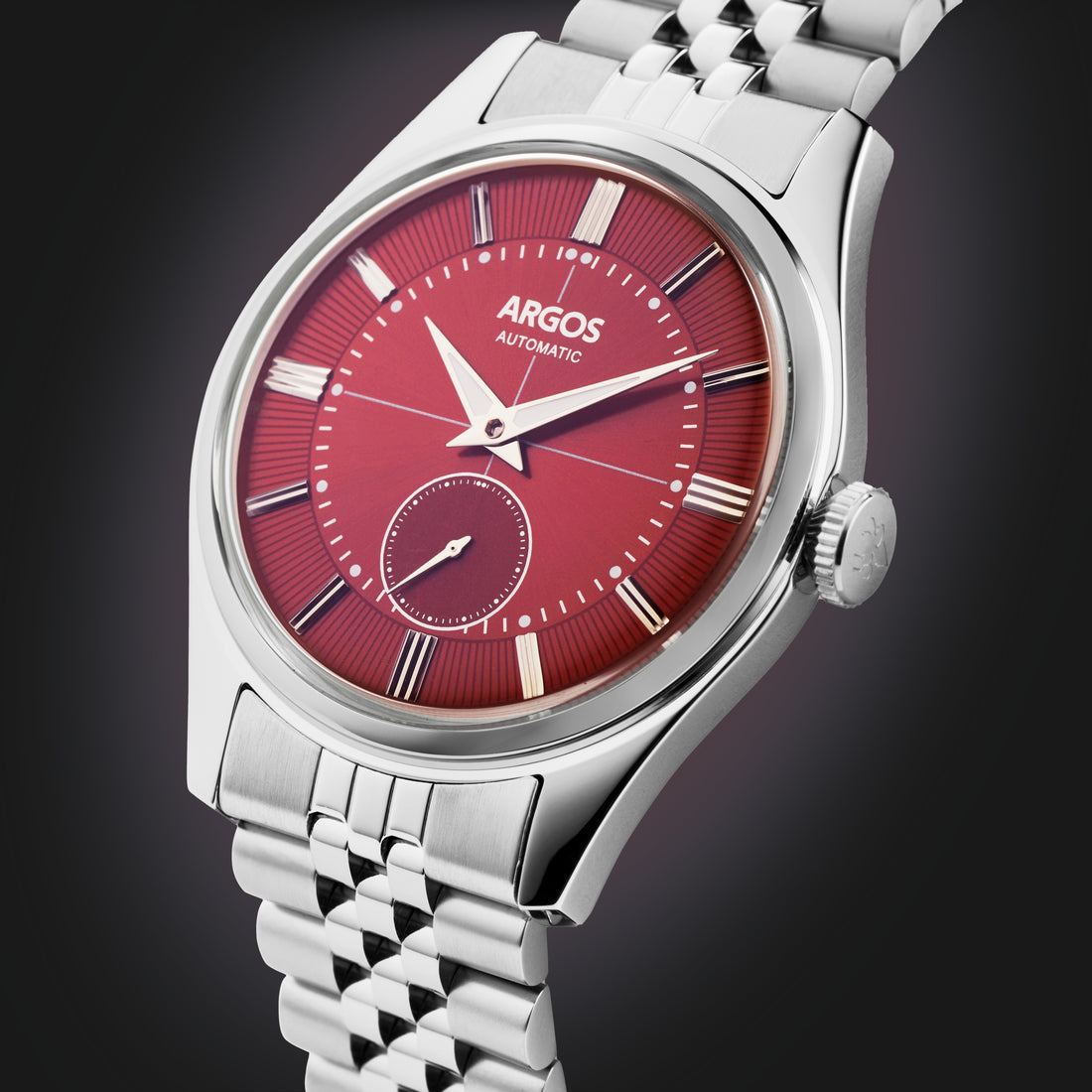 Argos Apollo III - Wine Red Silver with Jubilee Bracelet